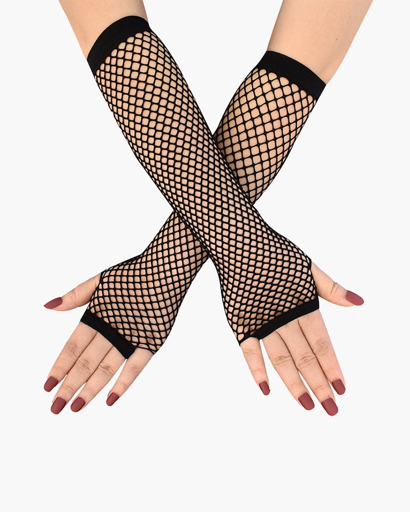 Lace Fingerless Gloves | Mesh Fishnet Armwear – AVIDLOVE